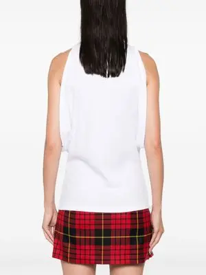 Alexander McQueen Draped Armhole T-shirt - White