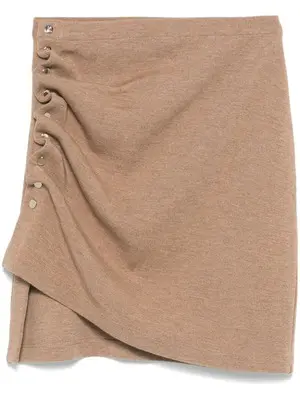 Rabanne Gathered Mini Skirt - Neutrals