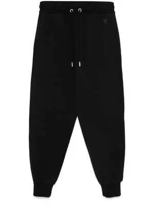 AMI Paris De Coeur-motif Track Pants - Black