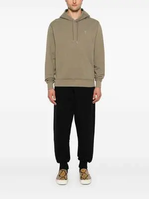 AMI Paris De Coeur-motif Track Pants - Black