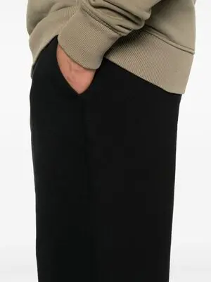 AMI Paris De Coeur-motif Track Pants - Black