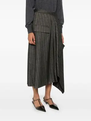 Remain Birger Christensen Striped Draped Skirt