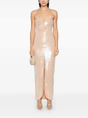 SELF-PORTRAIT Sequin-embellished Maxi Dress