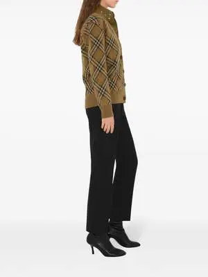 Burberry Check Wool-mohair Cardigan - Brown