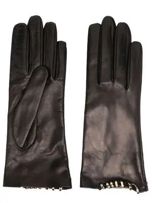LANVIN Melodie Leather Gloves - Black