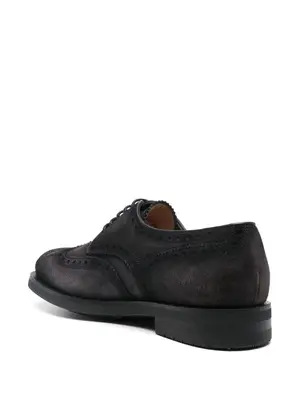 Santoni Suede Derby Shoes