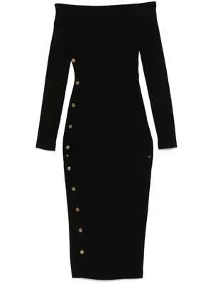 ELISABETTA FRANCHI Off-Shoulder Midi Dress