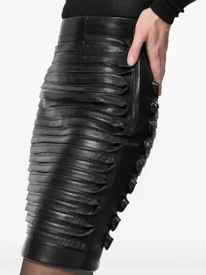 Versace Leather Mini Skirt