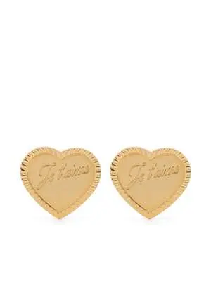 WOUTERS & HENDRIX Heart Stud Earrings - Gold