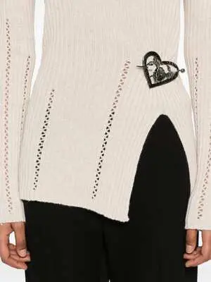 TWINSET Brooch-detail Top - Brown