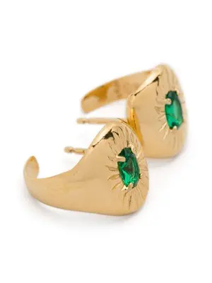 WOUTERS & HENDRIX Emerald-embellished Earrings