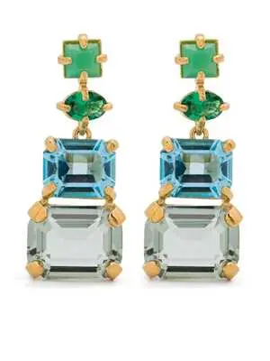 WOUTERS & HENDRIX Crystal-embellished Pendant Earrings - Gold