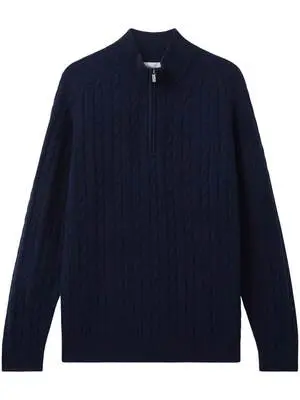Pringle Of Scotland Lambswool Zip Sweater - Blue