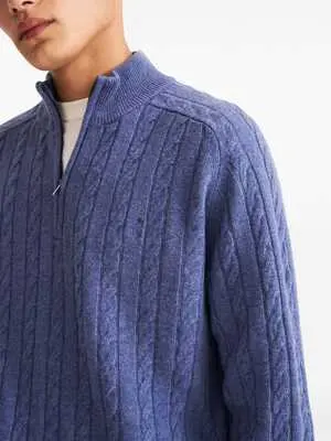 Pringle Of Scotland Cable-knit Wool Sweater - Blue