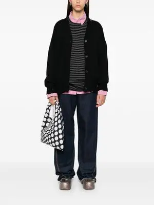 Marni Distressed Knit Cardigan - Black
