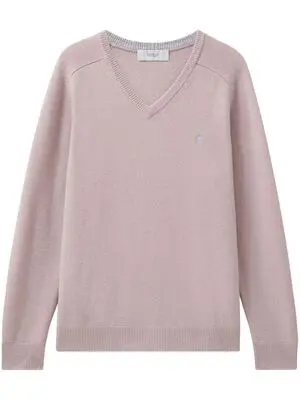 Pringle Of Scotland Wool V-neck Sweater - Pink