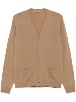NUUR Merino Wool Cardigan - Brown