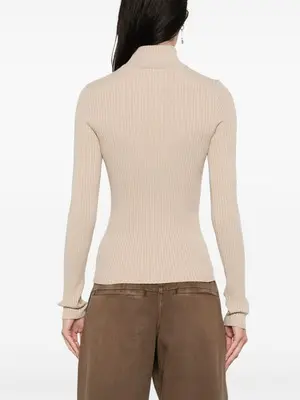 COURREGES Reedition Ribbed Sweater - Neutrals