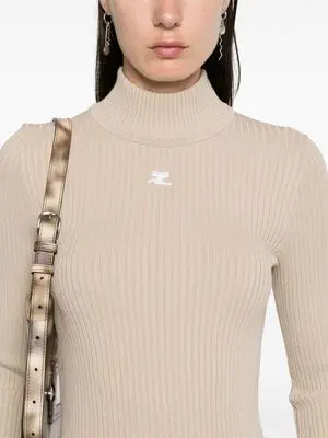 COURREGES Reedition Ribbed Sweater - Neutrals