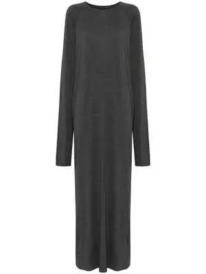 Norma Kamali Raglan-sleeve Side-slit Dress