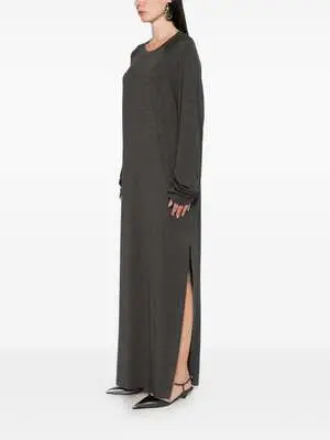 Norma Kamali Raglan-sleeve Side-slit Dress