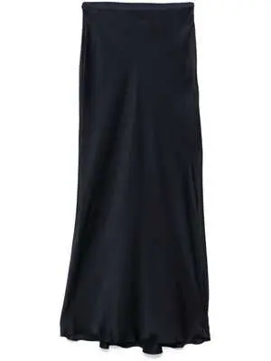 ANINE BING Silk Midi Skirt - Blue