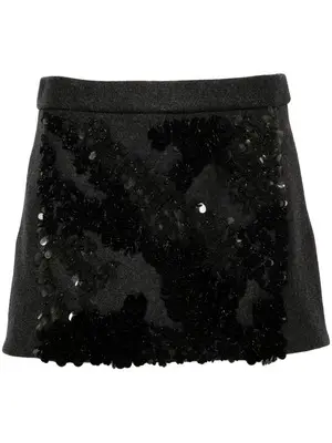 Plan C Sequined Mini Skirt