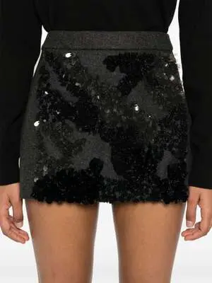 Plan C Sequined Mini Skirt