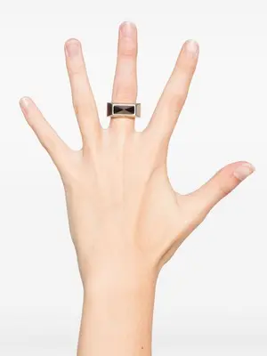 Rick Owens Quartz Pyramid Ring - Silver