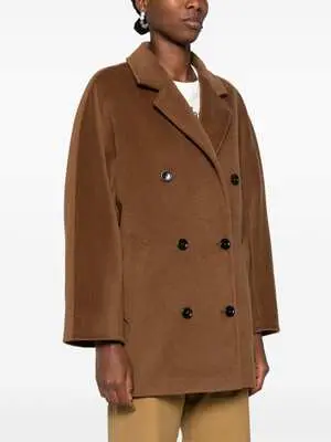 Max Mara Rebus Wool-cashmere Coat - Brown