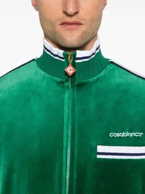 Casablanca Velour Track Jacket - Green
