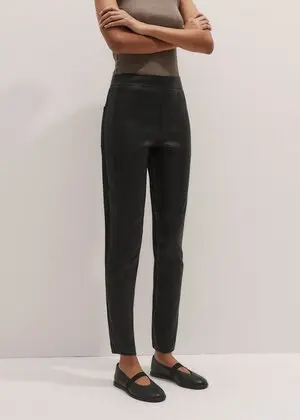 ME+EM High Stretch Leather Mix Legging