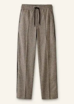 ME+EM Houndstooth Jogger - Brown