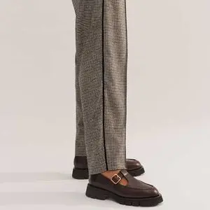 ME+EM Houndstooth Jogger - Brown