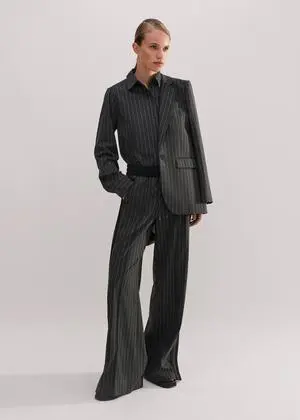 ME+EM Pinstripe Forever Tailoring Shirt - Charcoal Pinstripe