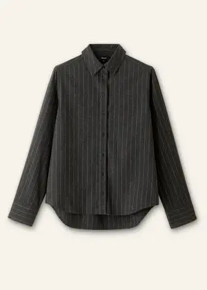 ME+EM Pinstripe Forever Tailoring Shirt - Charcoal Pinstripe
