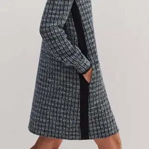 ME+EM Tweed Shift Dress - Navy Multi