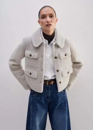 ME+EM Shearling Military Jacket