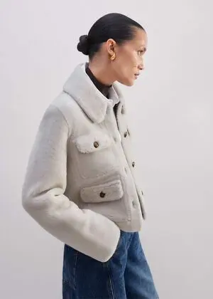ME+EM Shearling Military Jacket