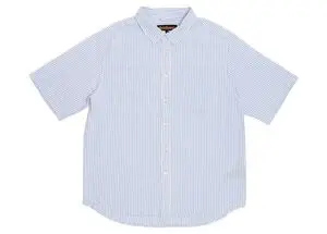 Drew House Seersucker Short Sleeve Shirt - Seersucker Blue