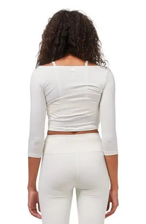 REBODY Open Shoulder Top - Bone
