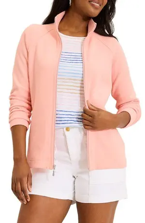 Tommy Bahama Aruba Zip Jacket - Light Salmon