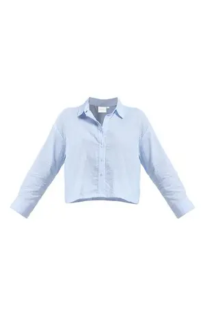 REISTOR Striped Cropped Shirt