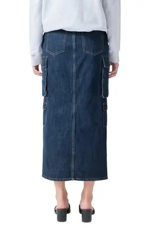 GREY LAB Denim Cargo Maxi Skirt