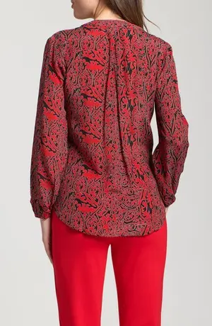 APNY Printed Blouse - Red