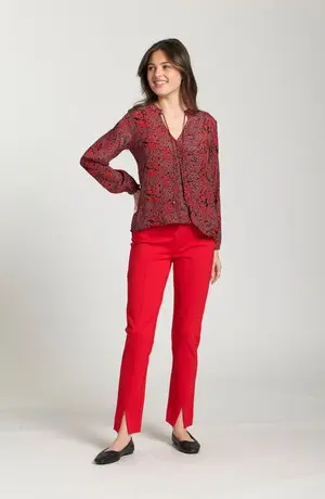 APNY Printed Blouse - Red