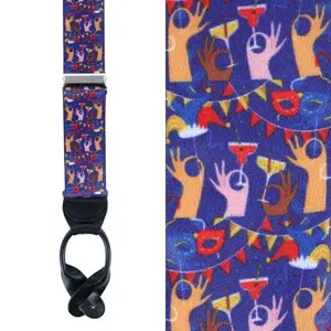Trafalgar Toast The Night Away Silk Suspenders