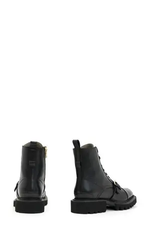 ALLSAINTS Tori Lug Sole Boots - Black/warm Brass