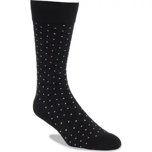 Nordstrom Cushion Foot Crew Socks Black Dot