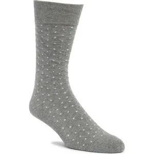 Nordstrom Cushion Foot Crew Socks - Heather Grey Dot